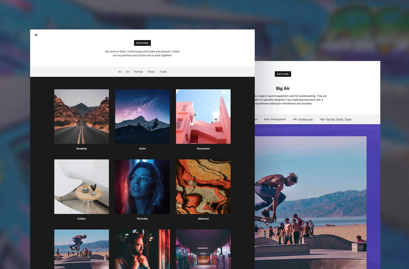 Dunked Blog - Build an online portfolio with Dunked